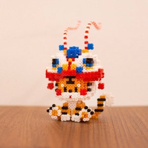 Set of 2 Tiger Perler Beads - Lunar New Year Tiger Zodiac | 3D Perler ...