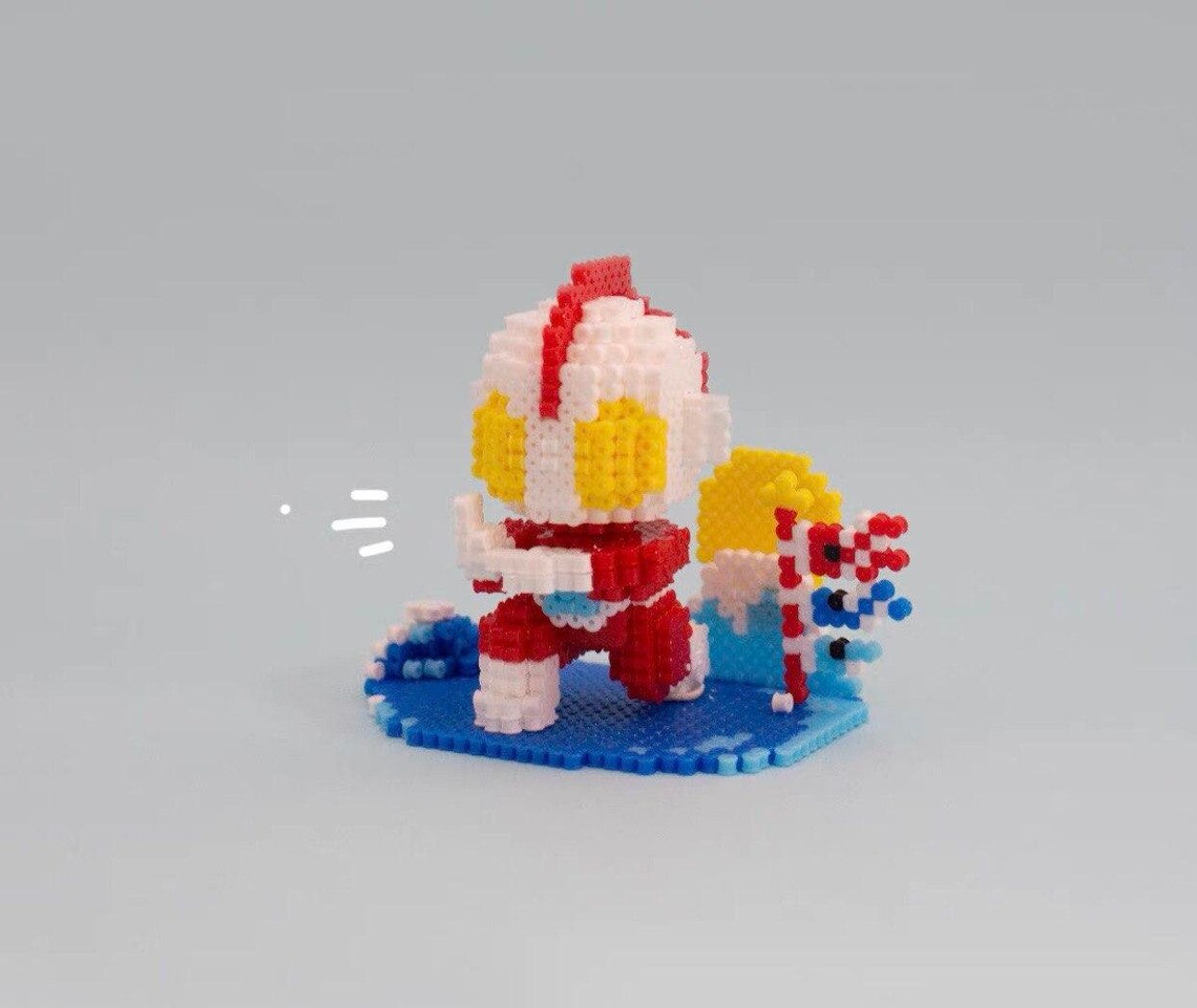Ultraman 3D Perler Bead Pattern Tutorial ウルトラマン Pixel Art - Etsy Singapore