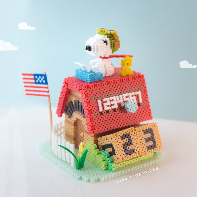 Snoopy House 3D Perler Bead Pattern Tutorial - Etsy Canada