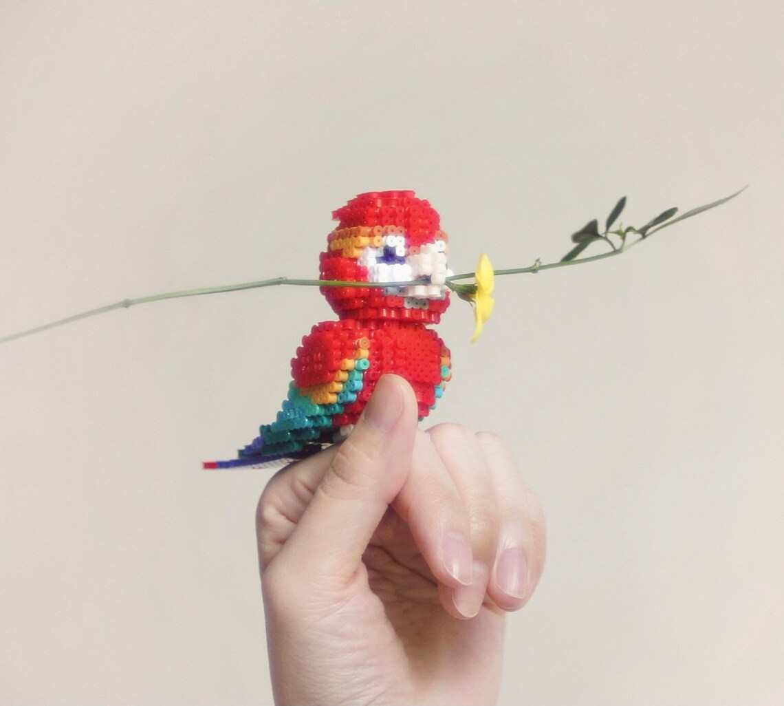 Parrot 3D Perler Bead Pattern Tutorial - Etsy