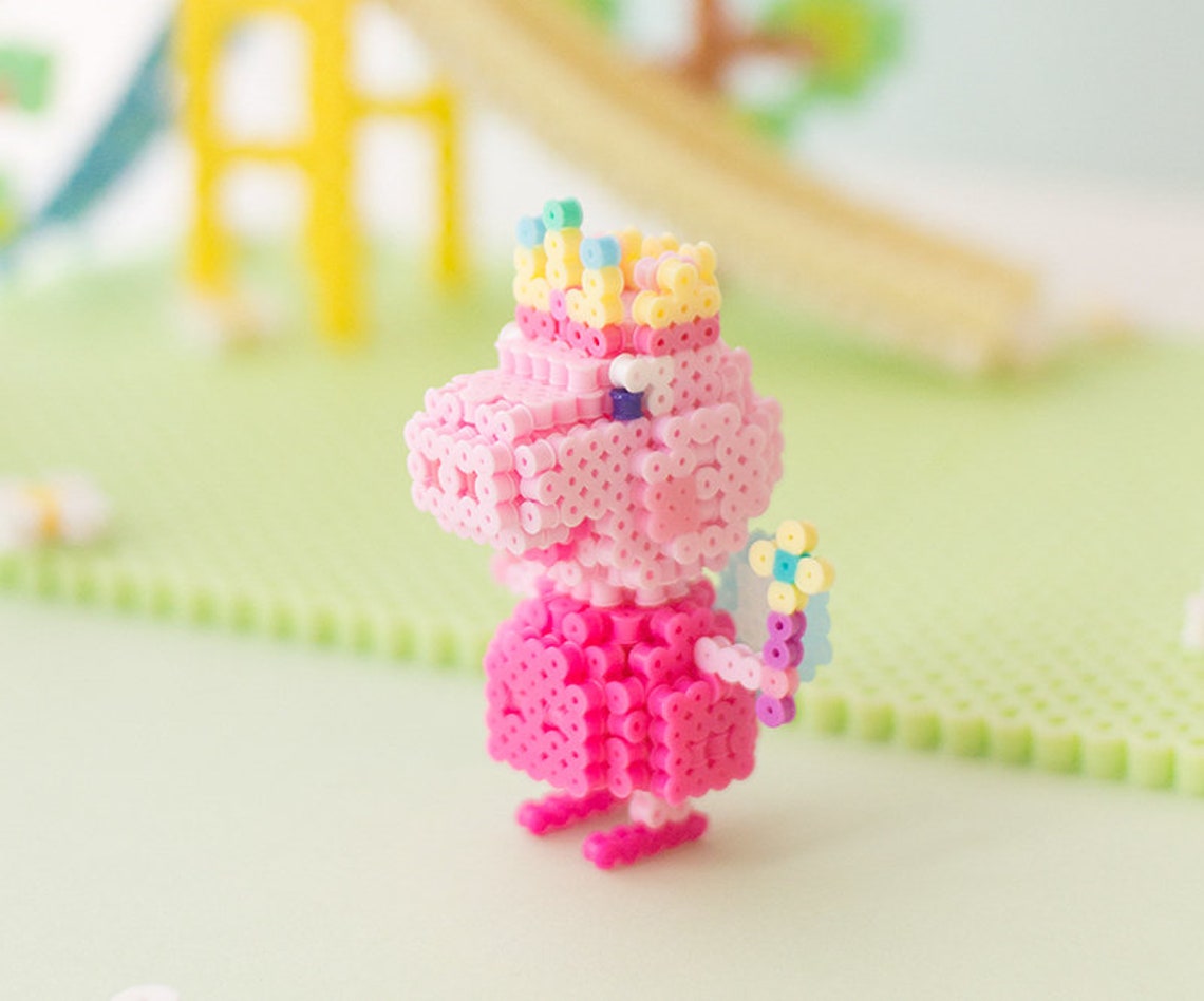 Peppa Pig 3D Perler Bead Pattern Tutorial Mummy Pig & George - Etsy
