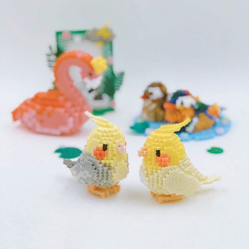 Cockatiel Birds 3D Perler Bead Pattern Tutorial - Etsy