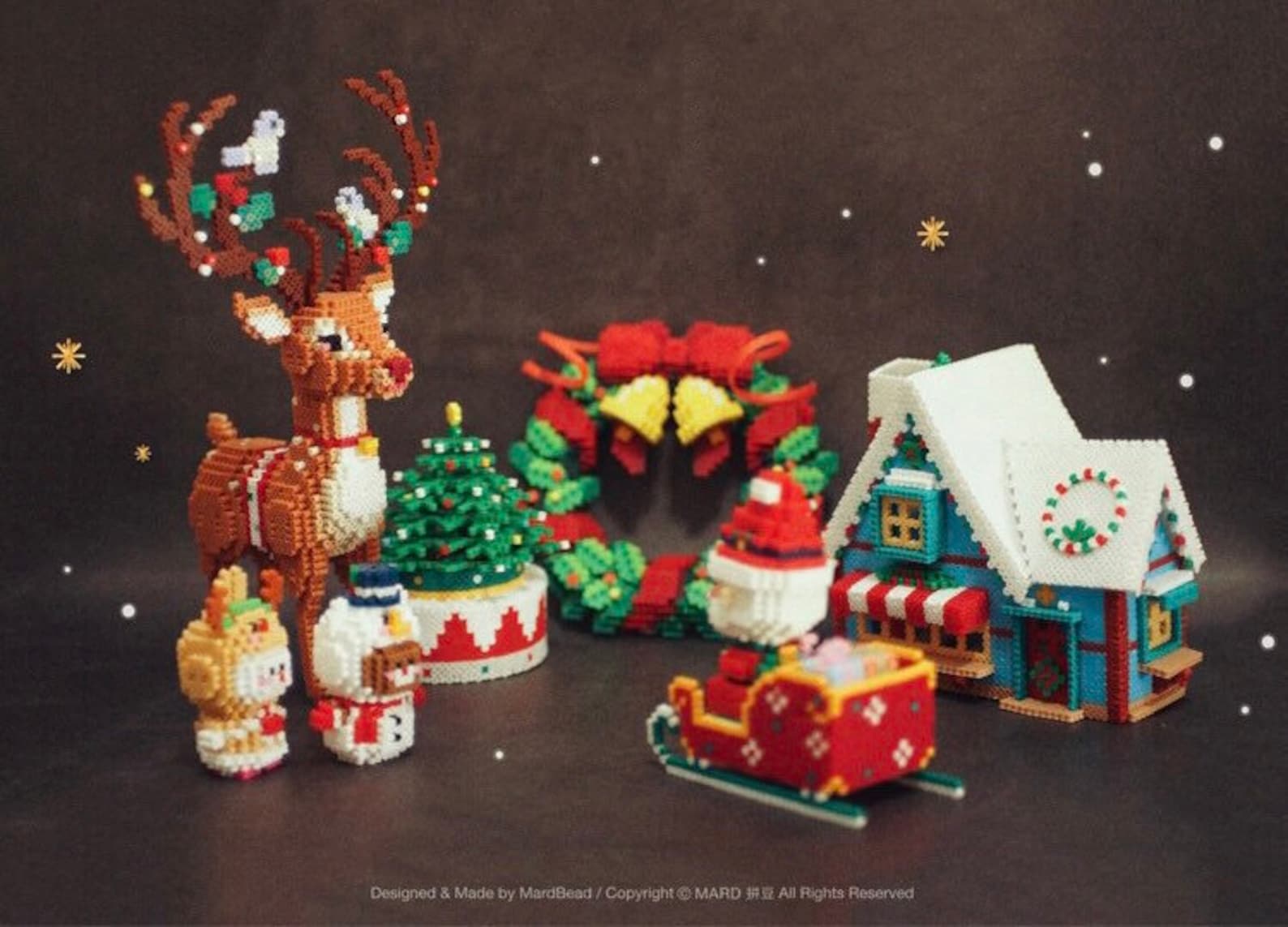 Christmas DIY 3D Perler Bead Pattern Tutorial - Etsy Canada