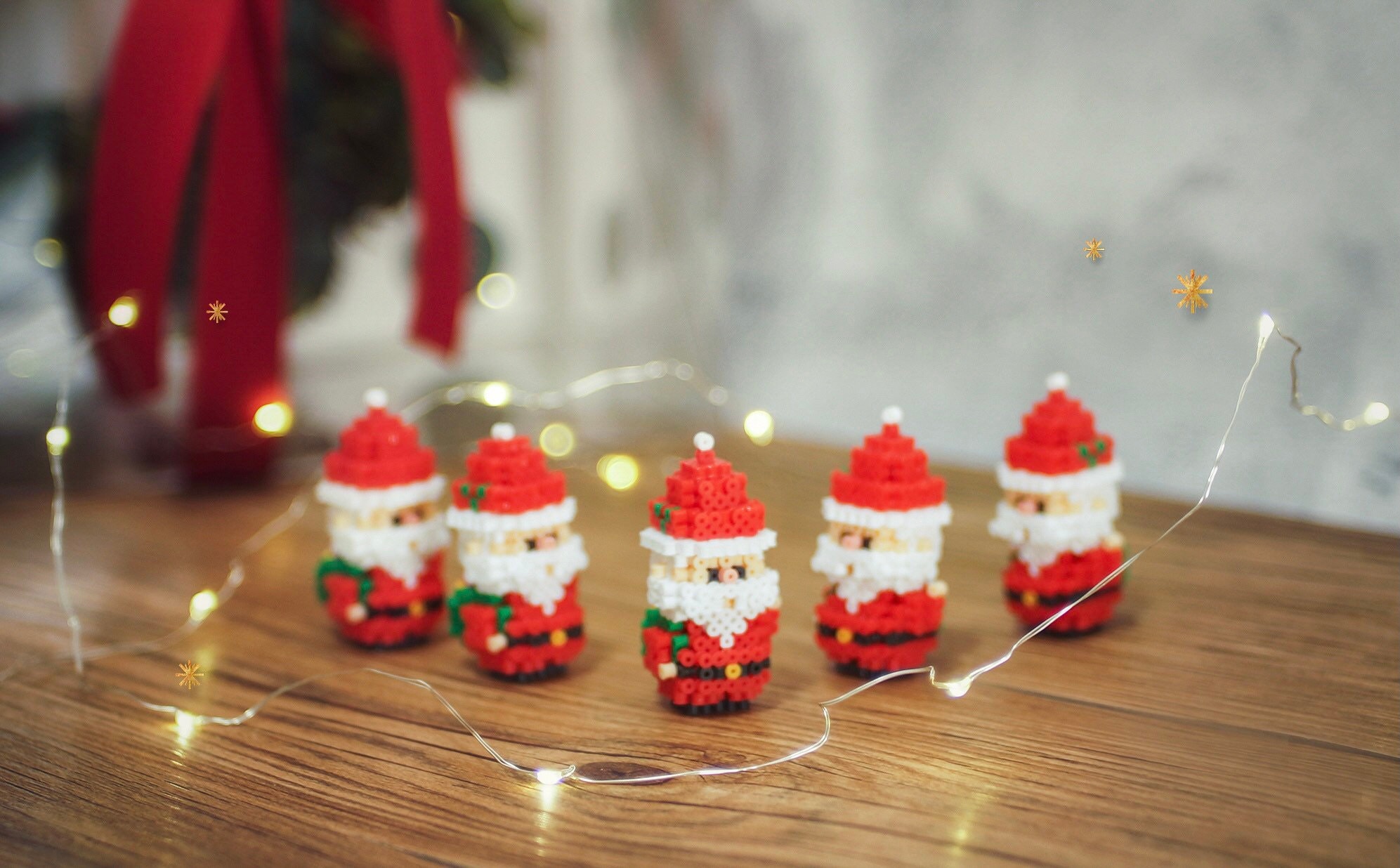 Santa Claus 3D Perler Bead Pattern Tutorial | Etsy Singapore