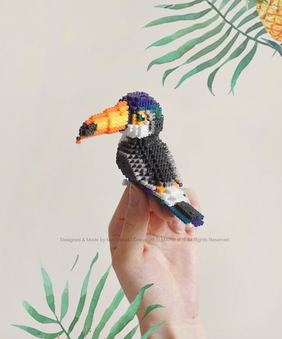 Toucan 3D Perler Bead Pattern Tutorial - Etsy