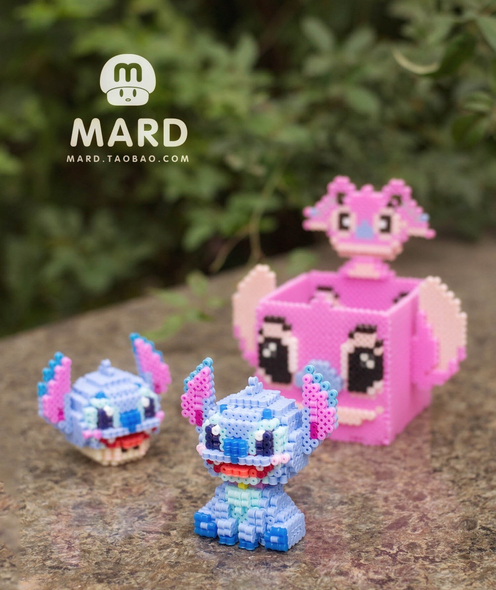 Set of 2 Stitch 3D Perler Bead Pattern Tutorial - Etsy