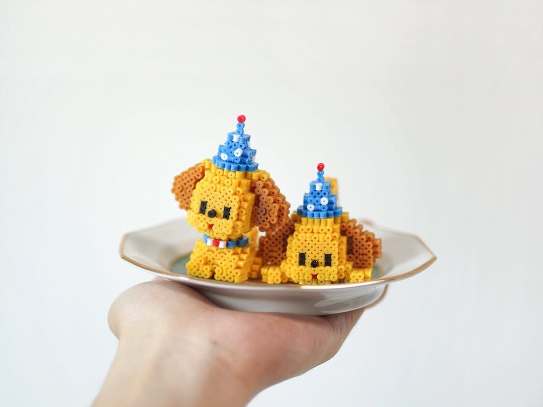 Golden Retriever: Dog Series - 3D Perler Bead Pattern Tutorial - Etsy