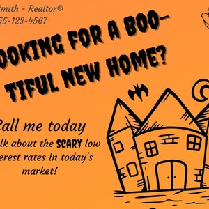 Real Estate Halloween Post Card/social Media Design - Etsy