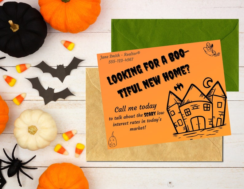Real Estate Halloween Post Card/social Media Design - Etsy