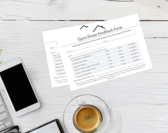 House Tour Review Form for Open House Guests Survey Template for Open ...