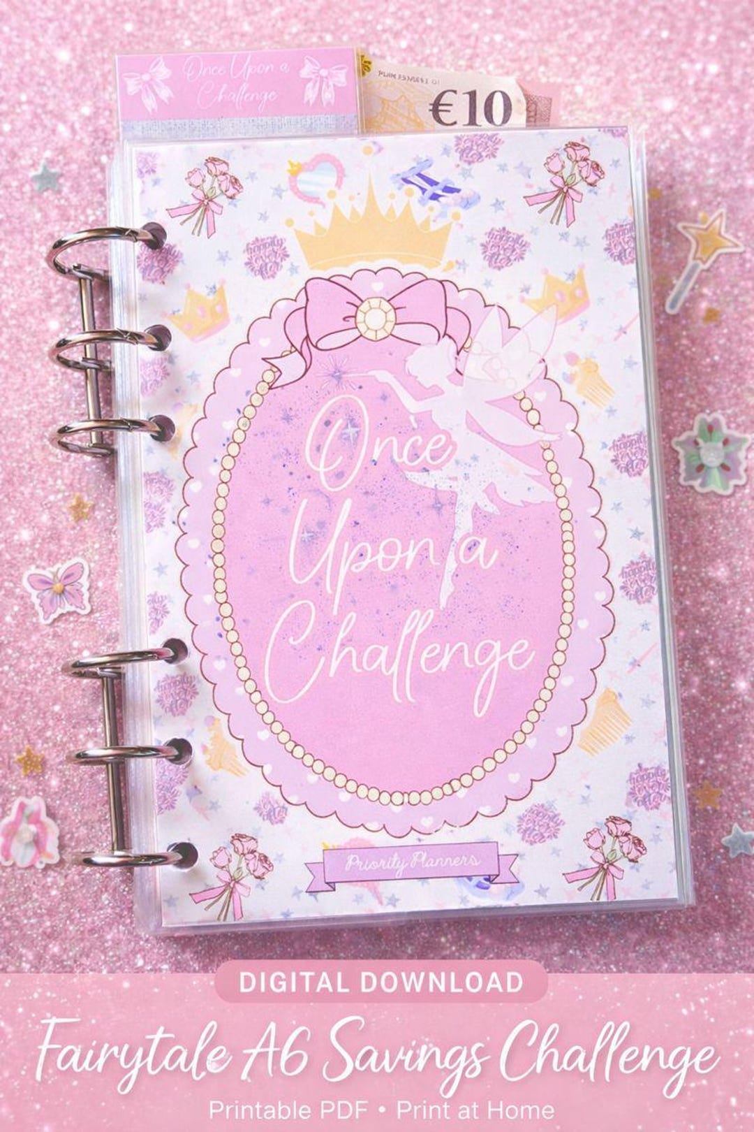 Digital Fairytale A6 Savings Challenge | Printable PDF Budget Binder ...