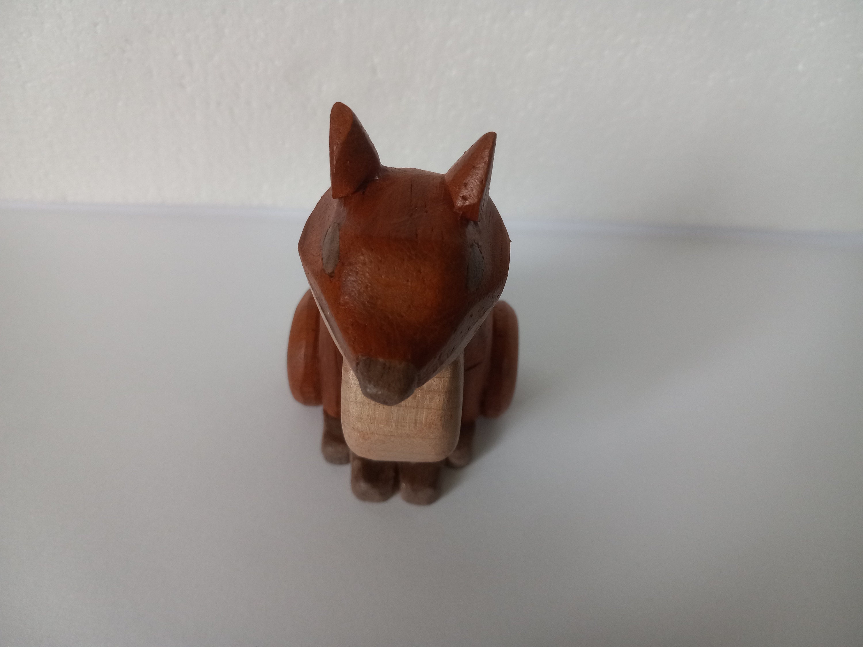 Hand-carved Wooden Fox Figurine - Etsy