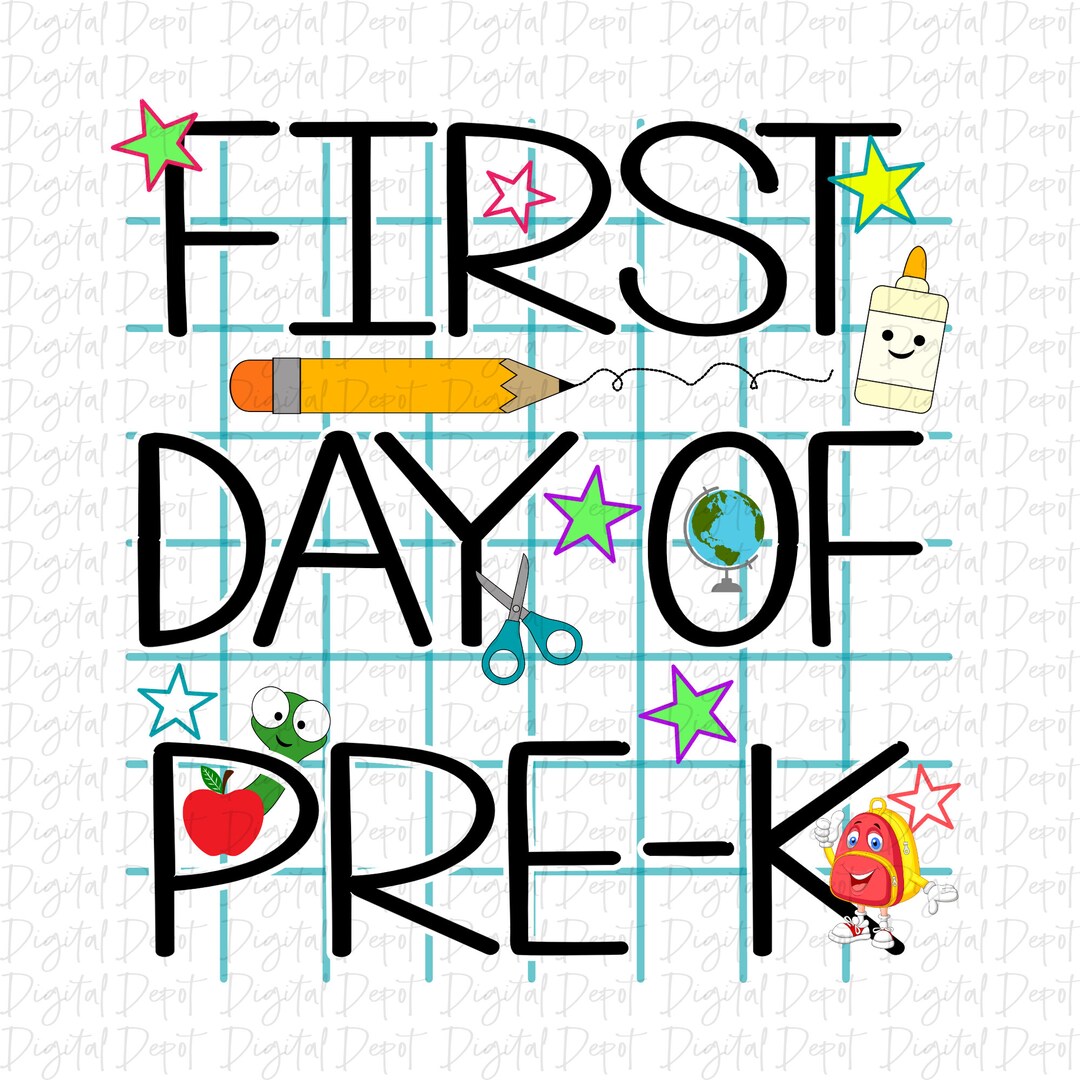 First Day of Pre K, Back to School, Toddler Shirt Design, Pre ...