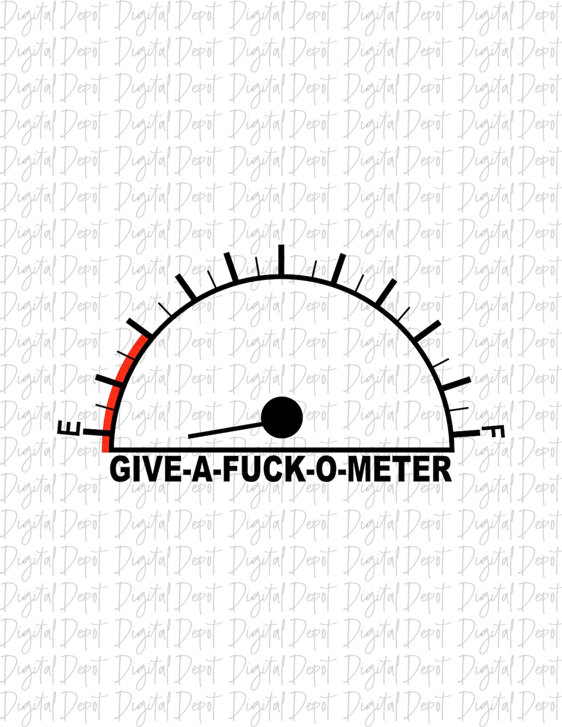 Give a Fuck Meter, Digital Download, Svg Files, Png Files, Decal ...