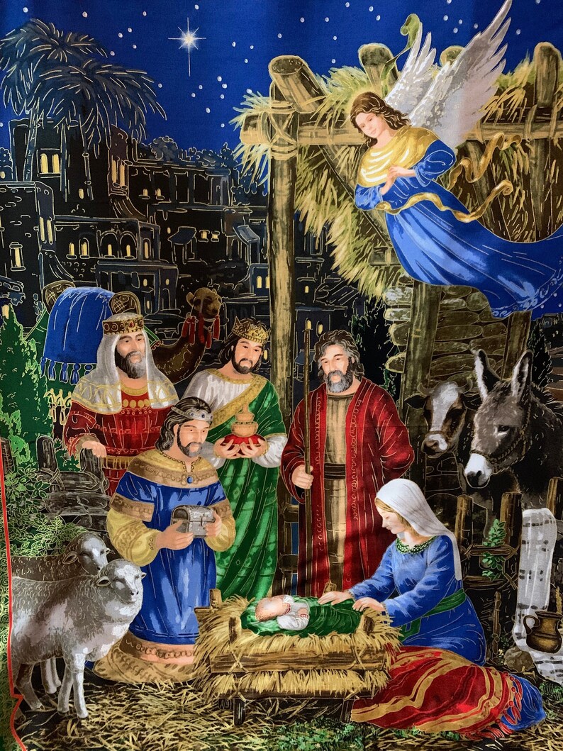 Wall - Nativity Christmas Fabric Panel Handmade - Etsy Australia