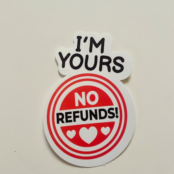 No Refund Sticker - Etsy