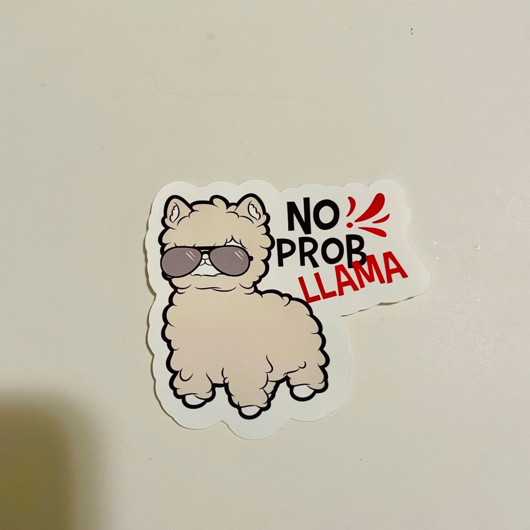 No Prob Llama Sticker - Etsy