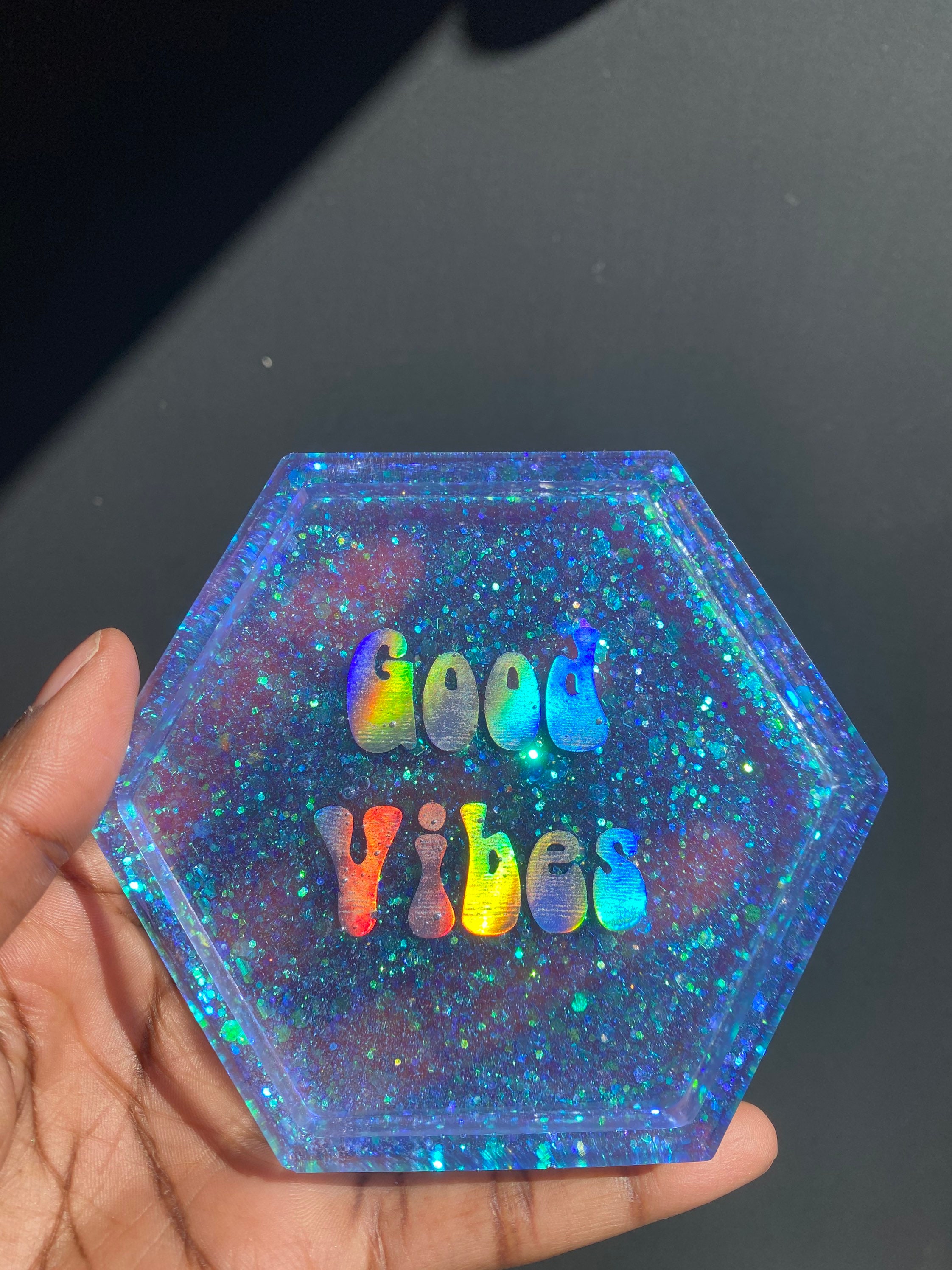 Art & Collectibles Good Vibes Solar Color Changing Resin Mini Rolling ...