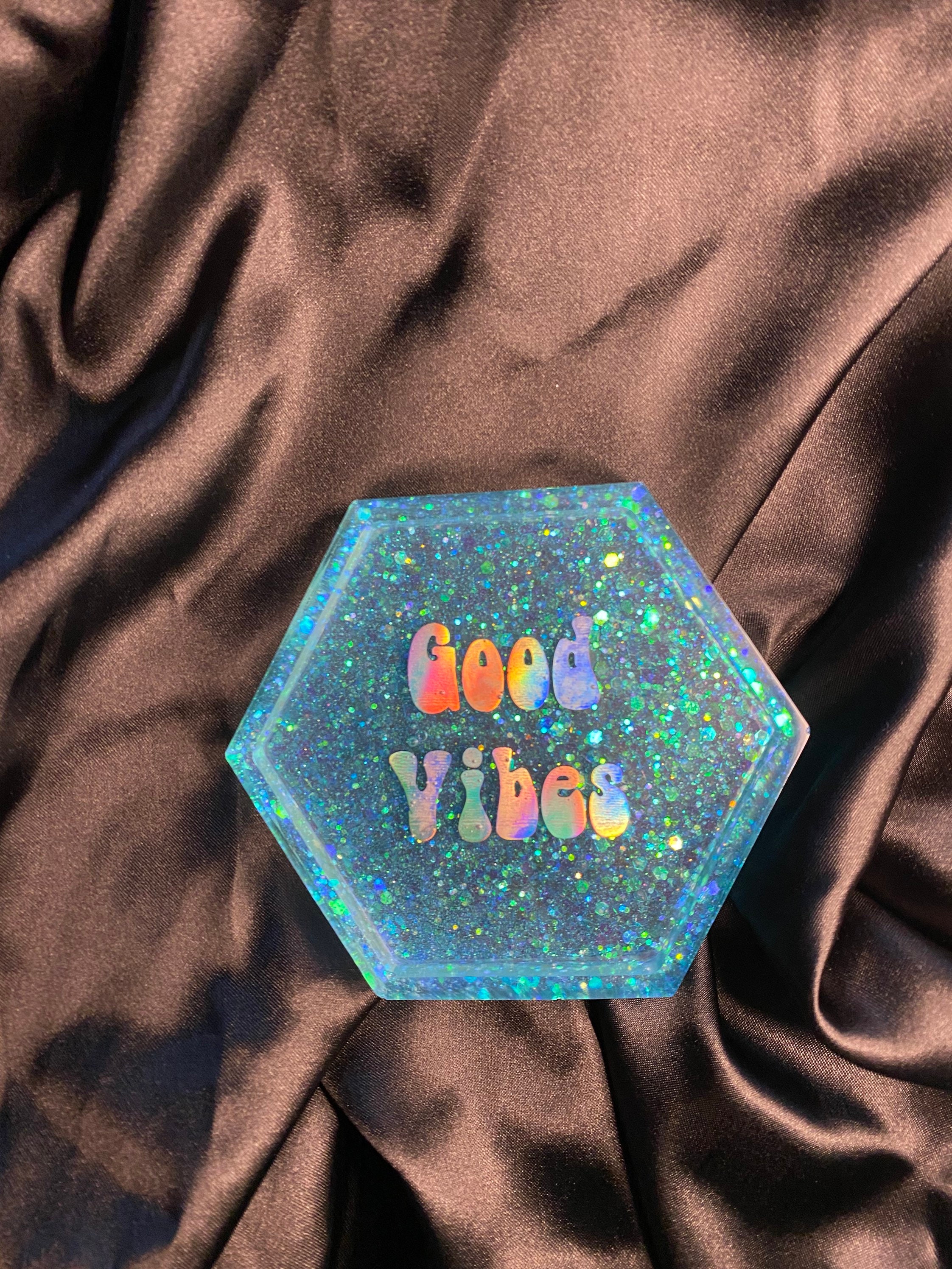 Art & Collectibles Good Vibes Solar Color Changing Resin Mini Rolling ...