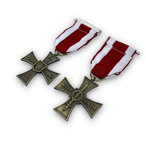 Poland Cross of Valour Medal Replica for Military Merit, Military Award ...