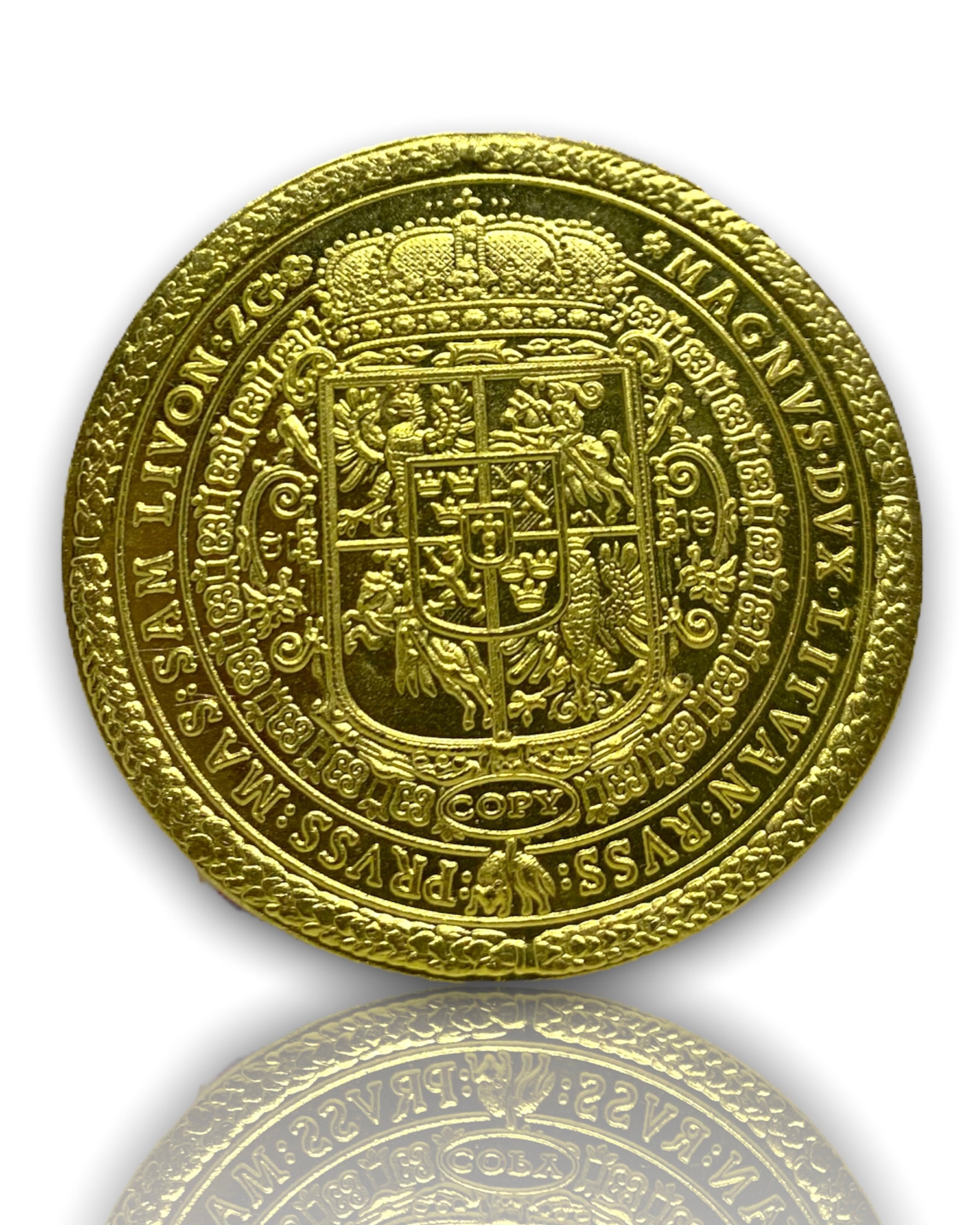 Poland 100 Ducat Gold Plated Coin 1621 King Sigismund III REPLICA 1pcs ...