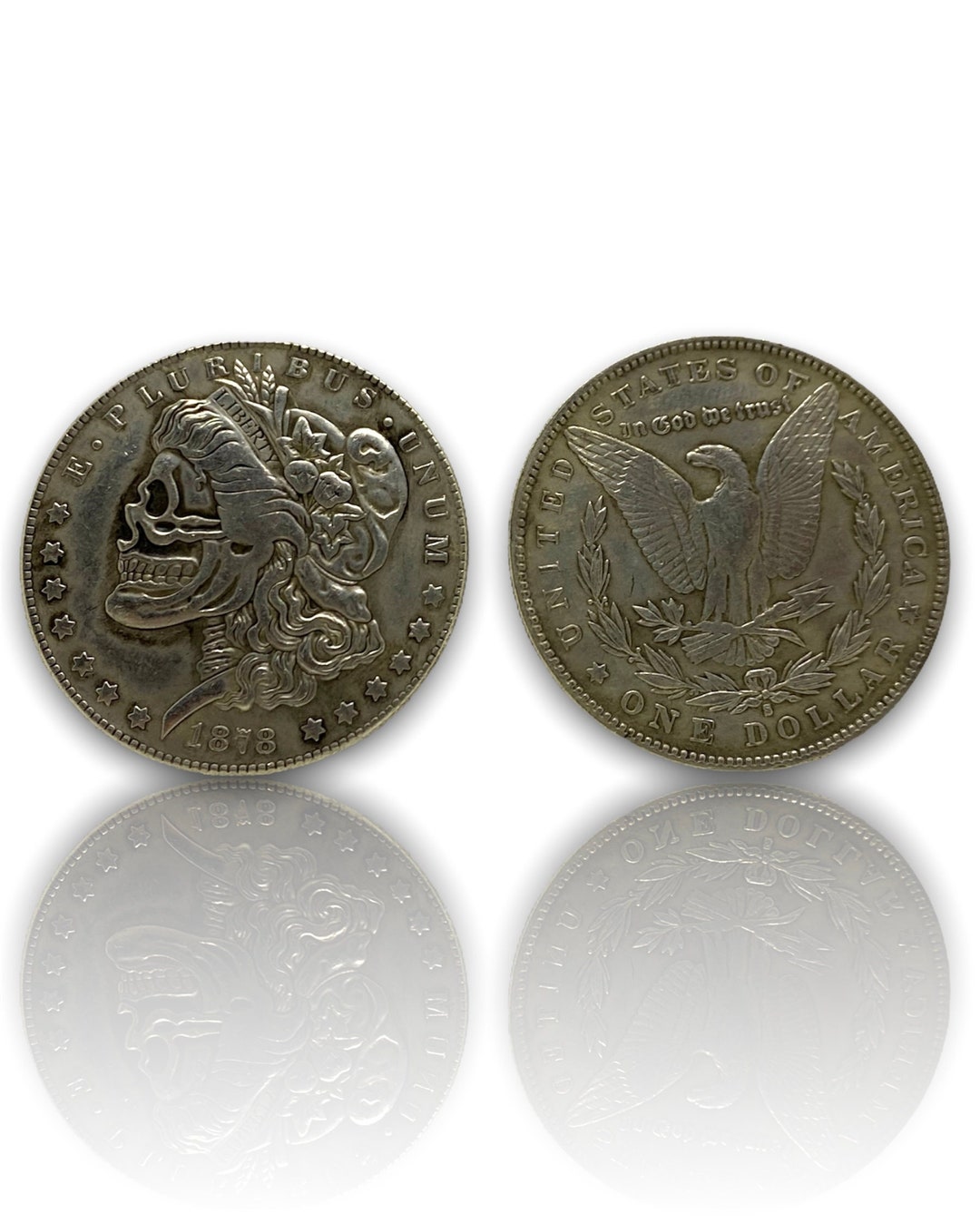 One Zombie Dollar Concept Coin E. PLURIBUS UNUM Morgan USA Silver Coin ...