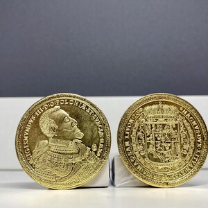 Poland 100 Ducat Gold Plated Coin 1621 King Sigismund III REPLICA 1pcs ...