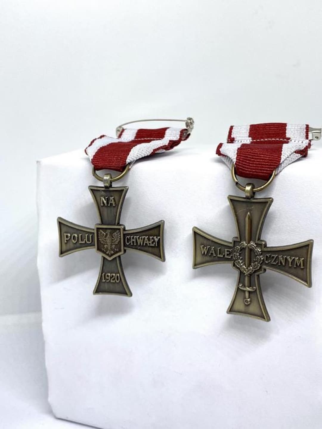 Poland Cross of Valour Medal Replica for Military Merit, Military Award ...