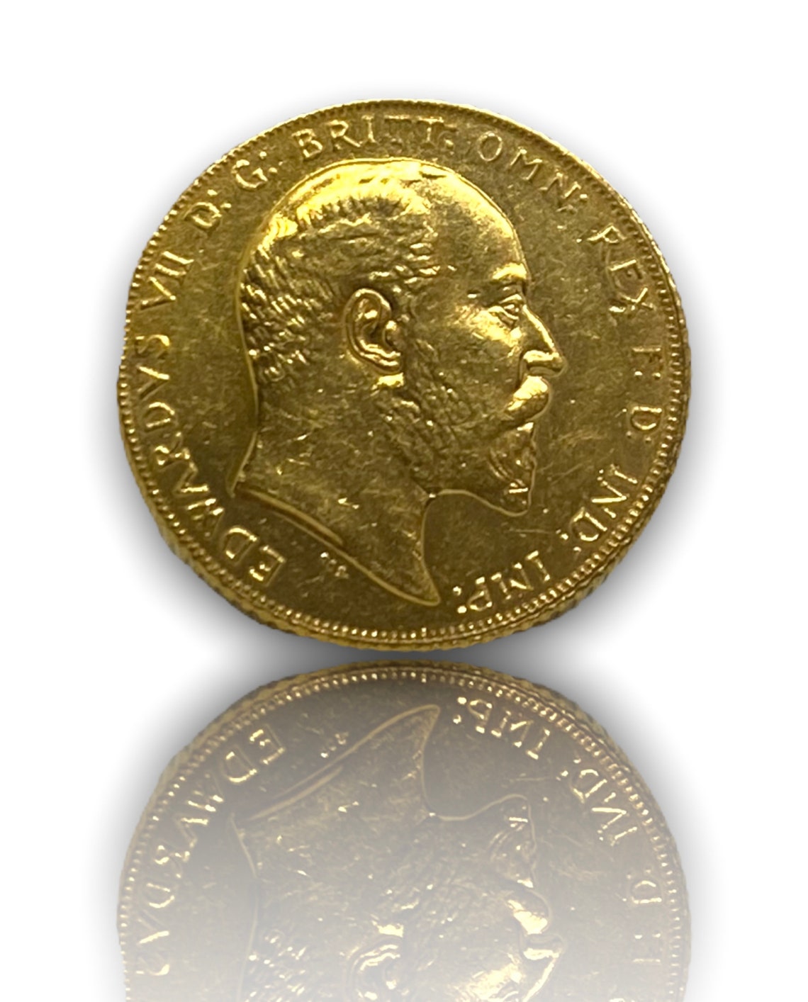 Gold Coin, King Edward VII British Full Sovereign Gold Plated Coin ...