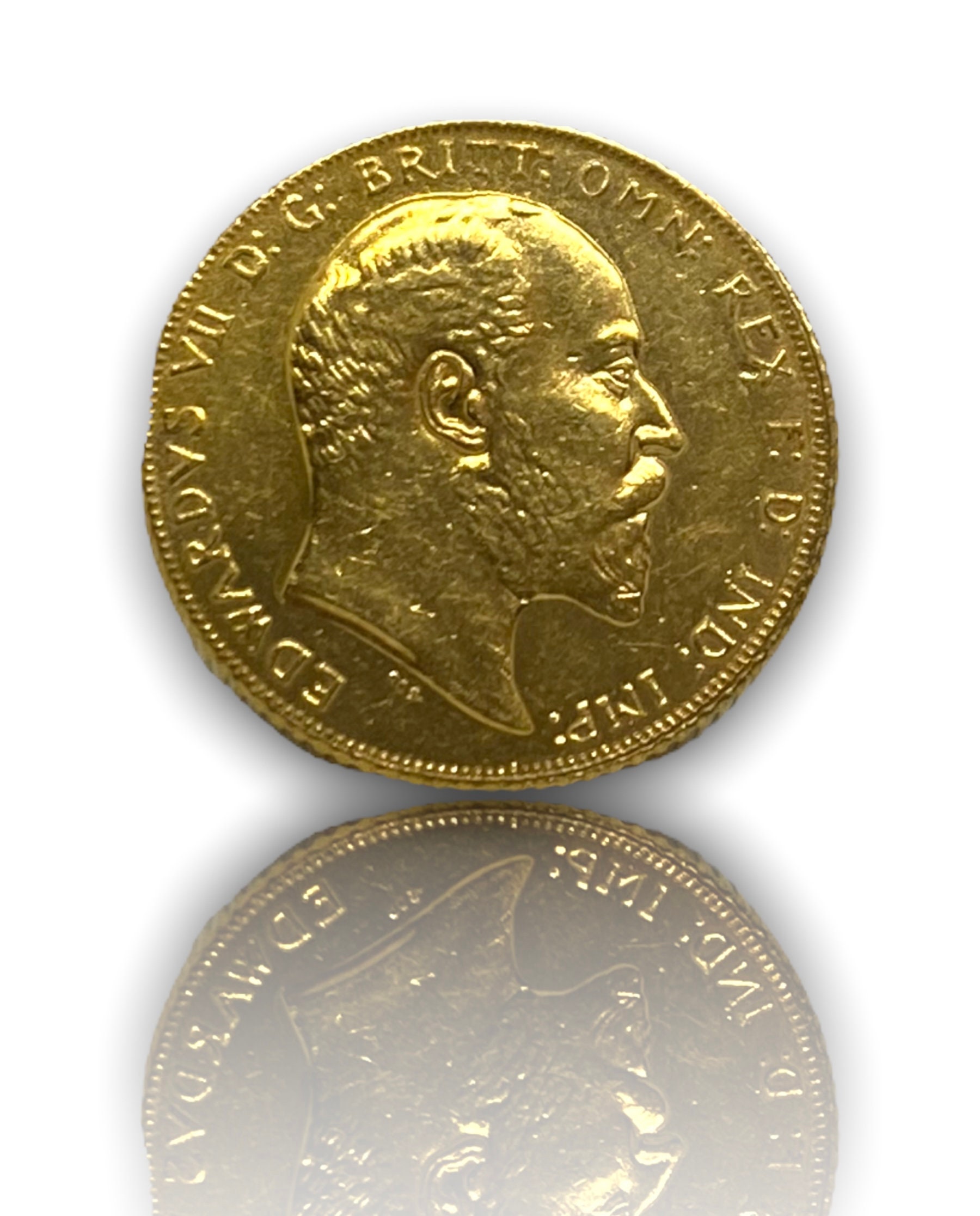Gold Coin, King Edward VII British Full Sovereign Gold Plated Coin ...
