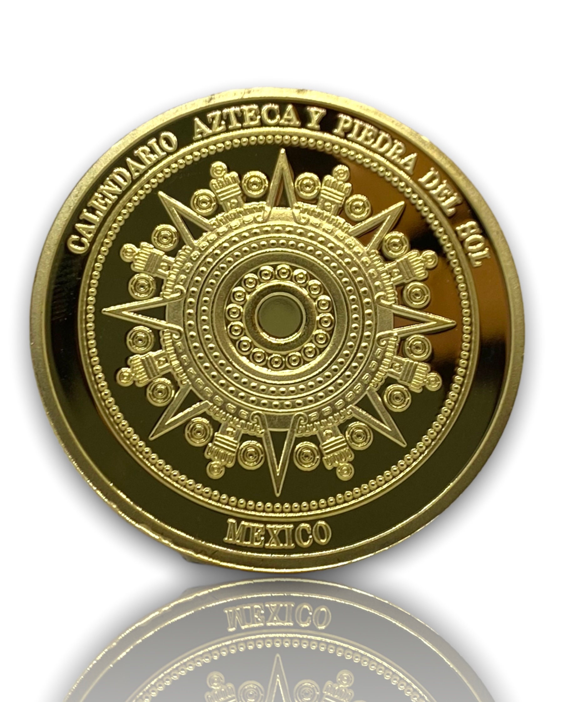 Gold Aztec Calendar Gold Plated Coin REPLICA 1pcs Mexican Gold - Etsy