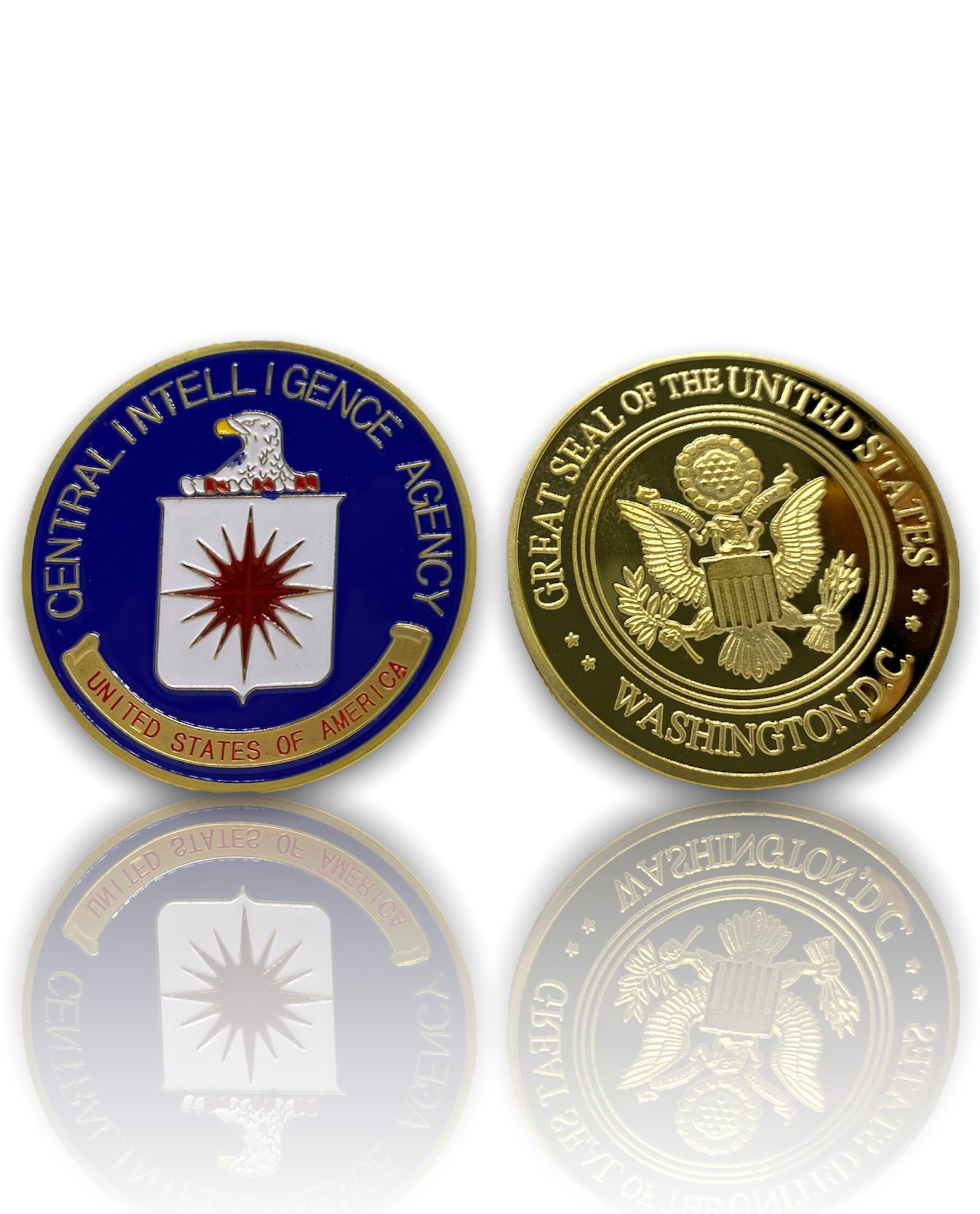 Gold CIA American Coin Concept, Memorable Coin, Central Intelligence ...