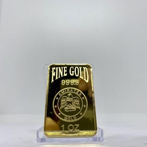 Gold Bar Emirates 1OZ REPLICA Goldplated Gold Bullion, Arab Gold - Etsy