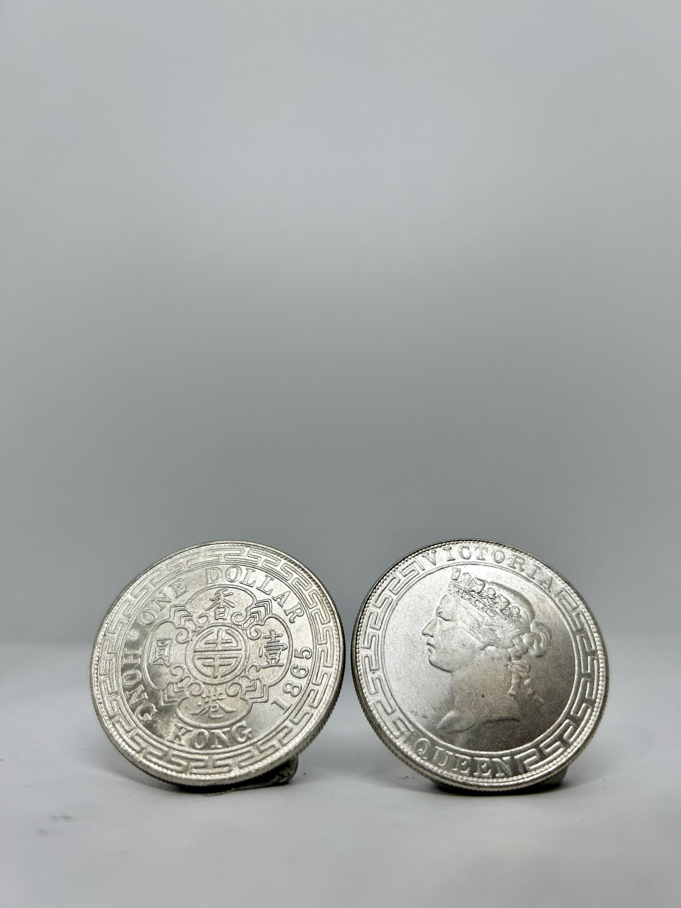 One Hong Kong Dollar Coin 1865 British Trade Dollars Silver Plated Coin ...