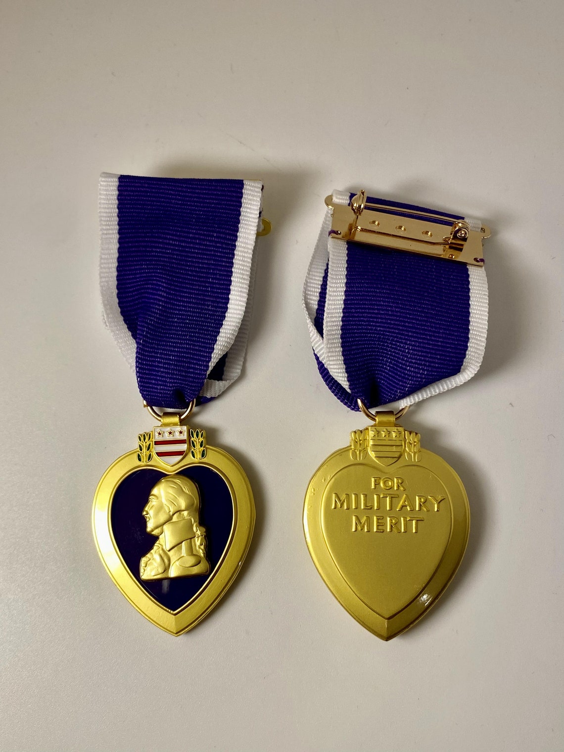 Purple Heart Military War Medal USA Replica for Military Merit ...