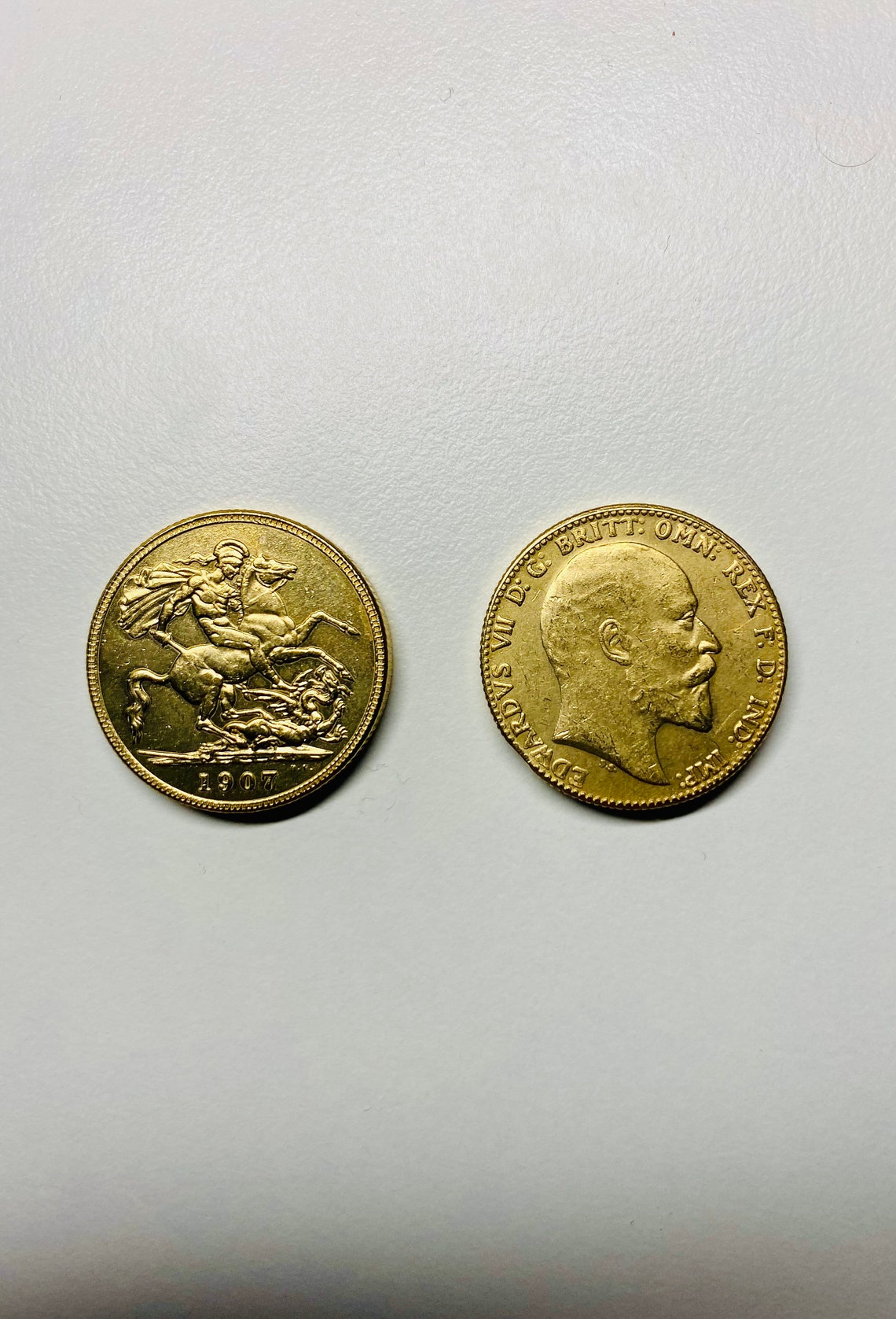 Gold Coin, King Edward VII British Full Sovereign Gold Plated Coin ...