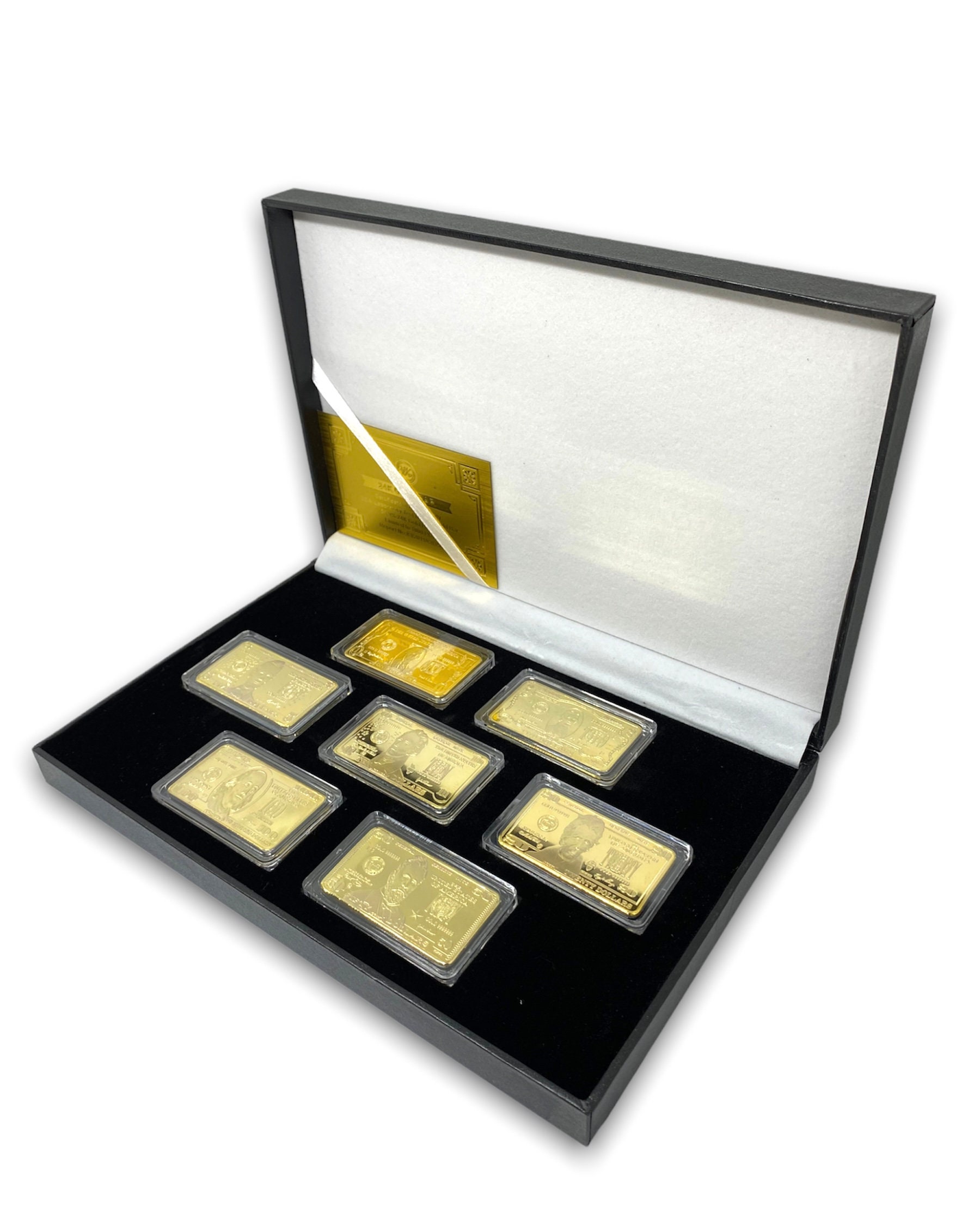 Amazing Collection of USA Banknotes Gold Plated Bars With Premium Case ...
