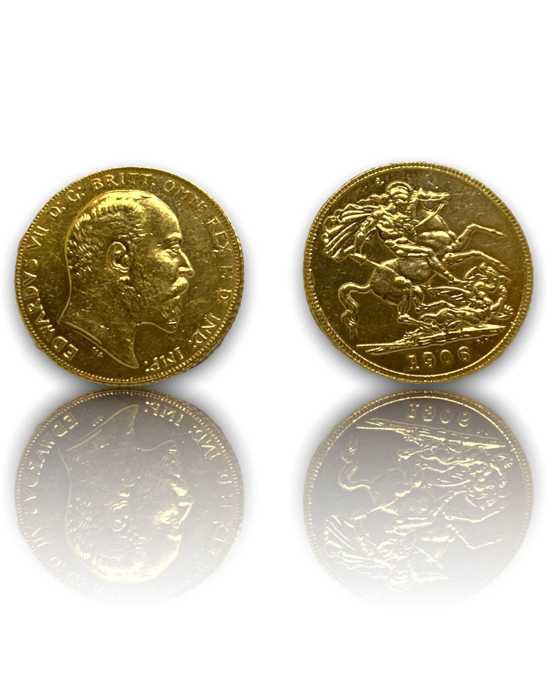 Gold Coin, King Edward VII British Full Sovereign Gold Plated Coin ...