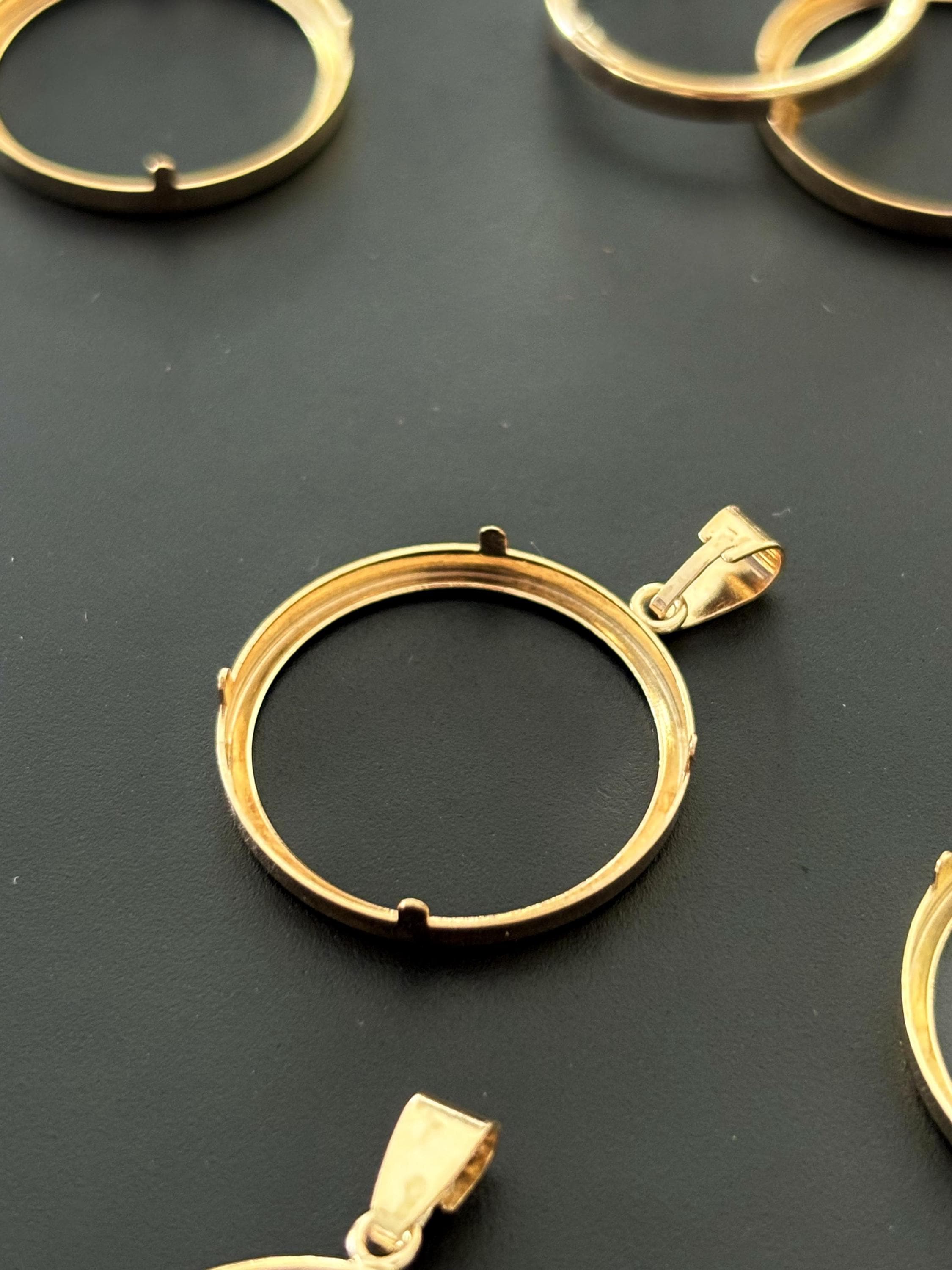 British Sovereign Coin Bezel Gold 14k Plated Silver 925 for Sovereign ...