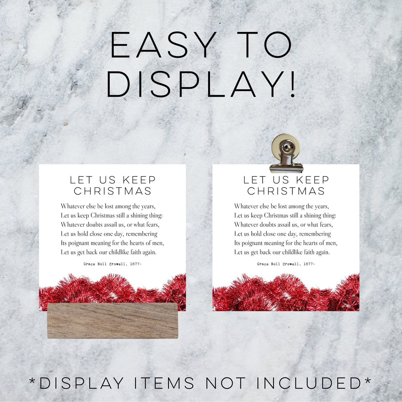 Christmas Poem | Let Us Keep Christmas | 2 Sizes | Digital Download ...