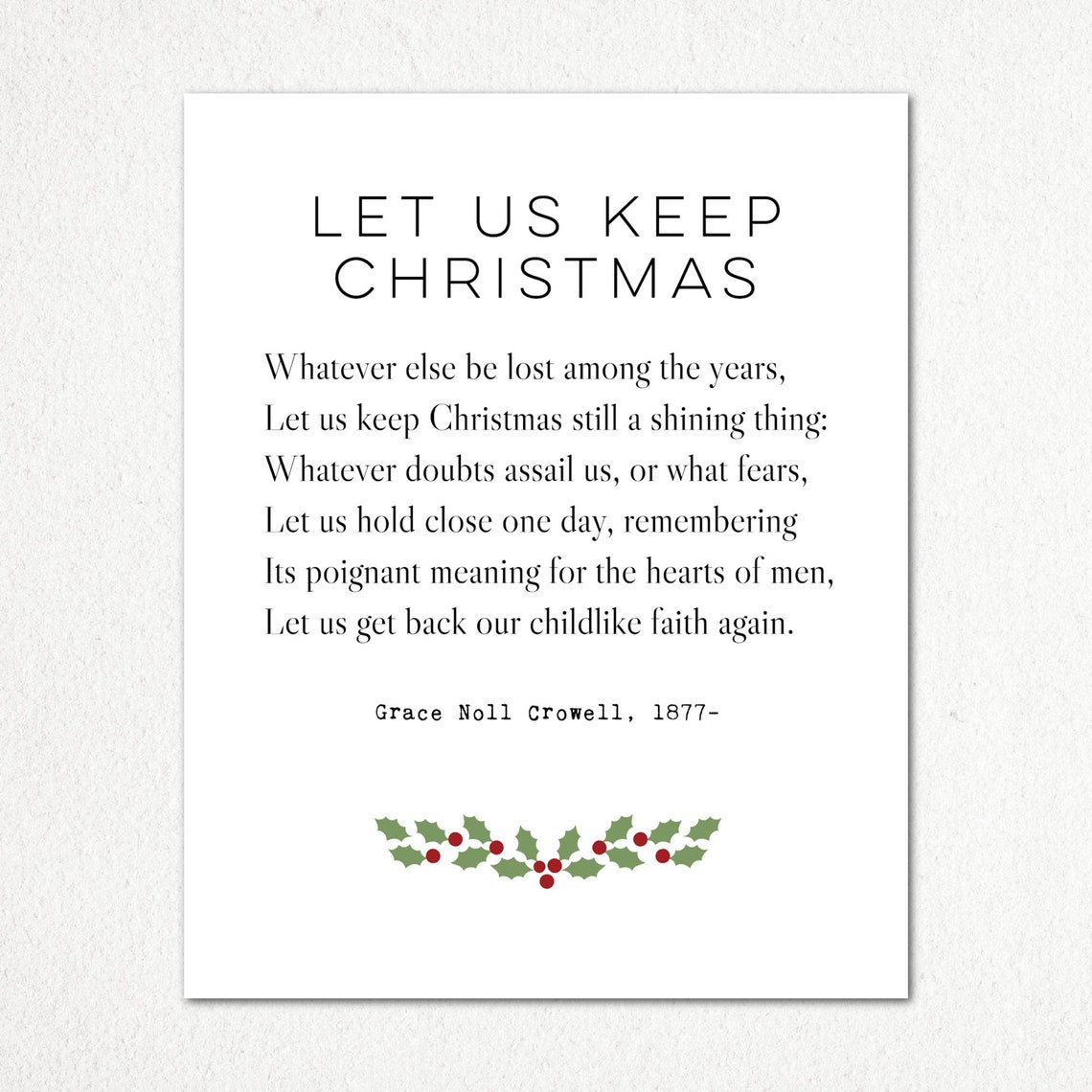 Christmas Poem Set 4 Poems Digital Download Printable Art 8x10 JPG ...