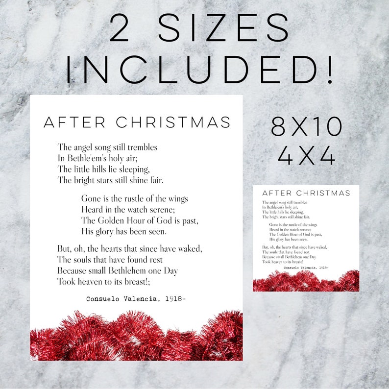 After Christmas Poem