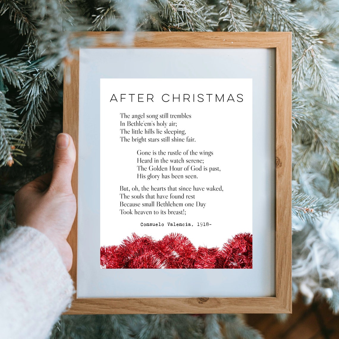 Christmas Poem | After Christmas | 2 Sizes | Digital Download ...