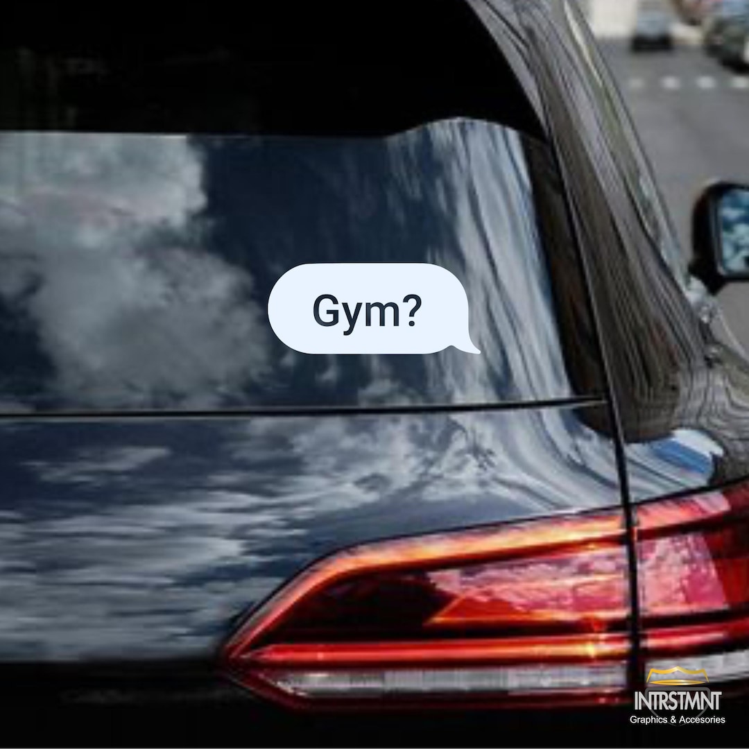 Gym Vinyl Car and Water Bottle Decal Text Message Decal - Etsy