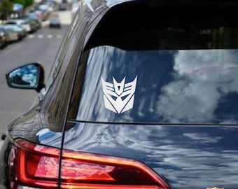 Decepticon logo on car store