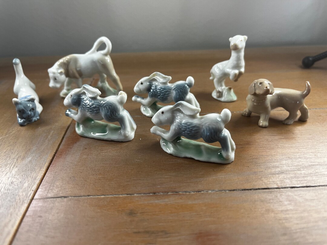 First Wade Whimsies Set 2 1954 Bull Lamb Kitten Hare Dachshund - Etsy