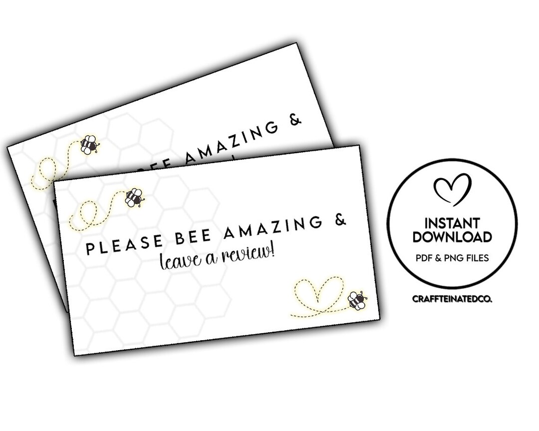 READY TO PRINT Small Business Leave A Review Card, Printable, Small ...