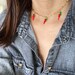 Red Chili Pepper Necklace, 14k Gold Filled Clip Necklace, Red Pepper ...