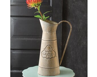 Rustic Metal Pitcher - Etsy