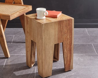 Wood Block Stool - Etsy